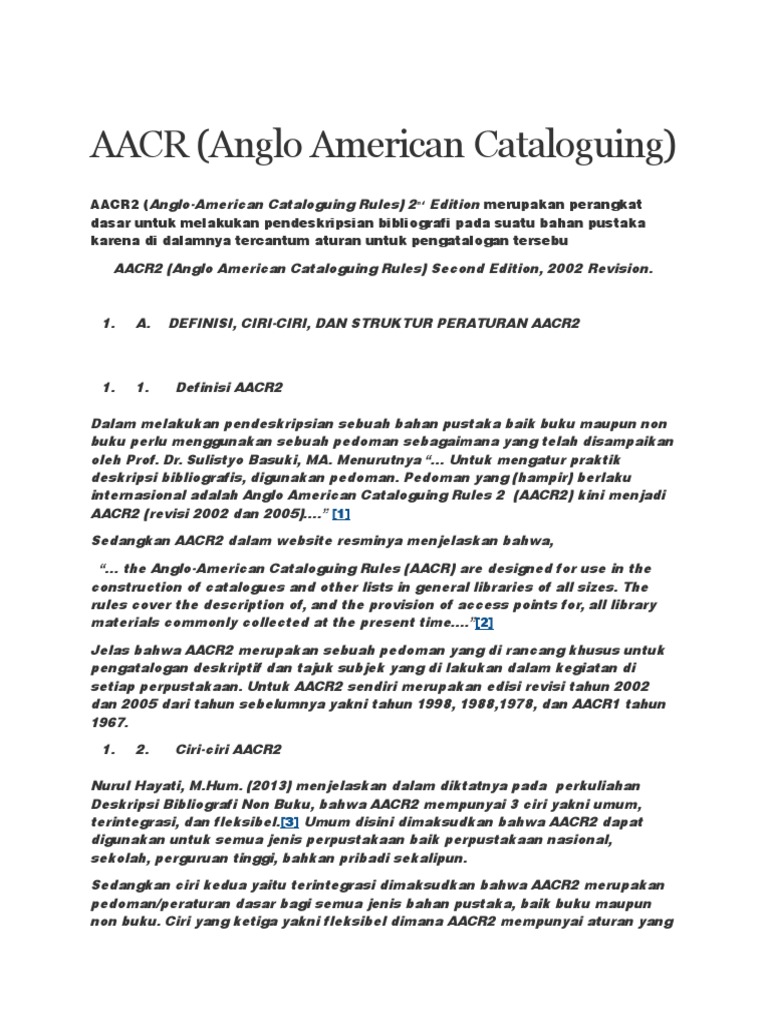 AACR2: Panduan Pengatalogan Bibliografi | PDF