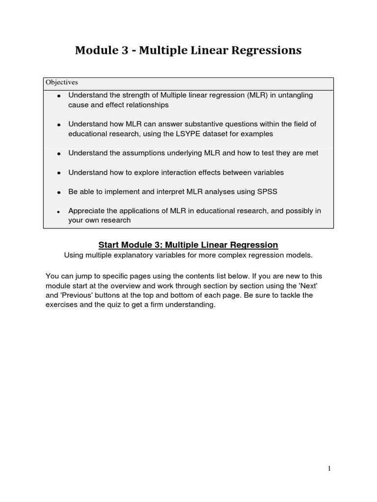 Multivariate Lineare Regression PDF | PDF | Regression Analysis ...
