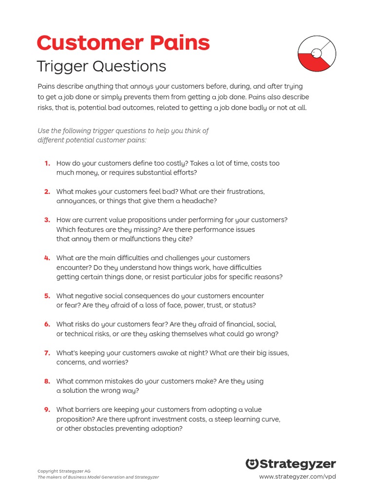 Customer Pains Trigger Questions | PDF