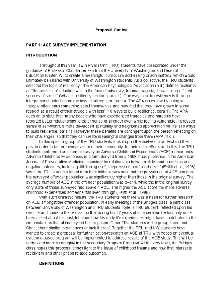 Acesgroup | PDF | Survey Methodology | Psychological Trauma