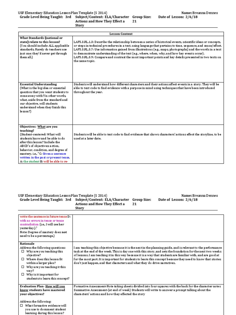 CT Obv Lesson Plan 1 | PDF | Lesson Plan | Teaching Method