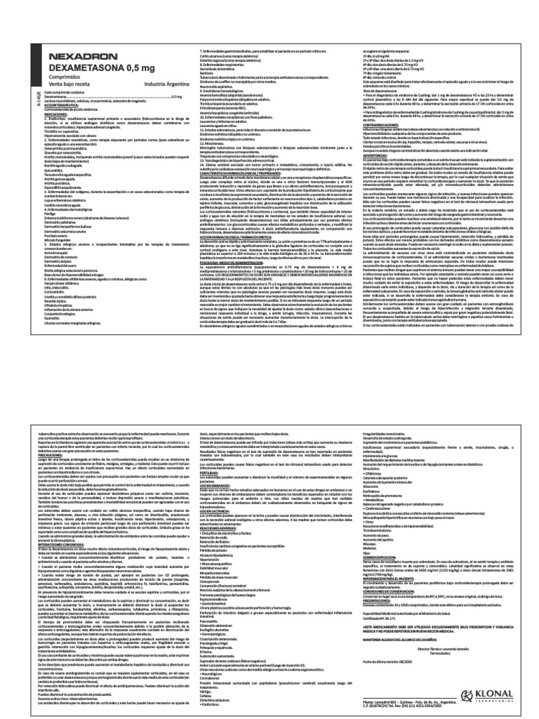 Nexadron | PDF | Corticosteroides | Alergia