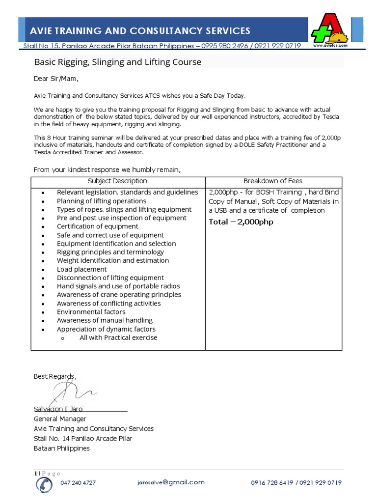 Basic Rigging, Slinging and Lifting Course 1 Day | PDF | Business