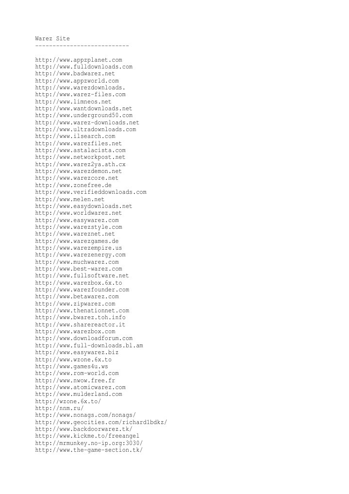 Warez Sites | PDF | Indexes | Online Databases