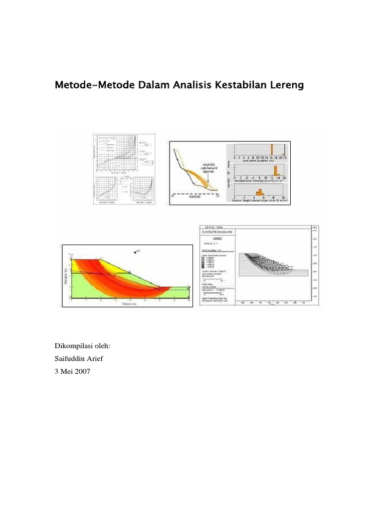 Metode-Metode Dalam Analisis Kestabilan Lereng | PDF