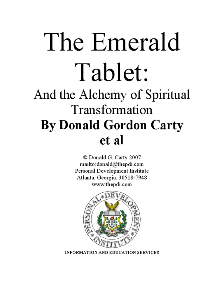 Preview Emerald Tablet and Alchemy | PDF