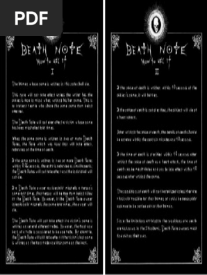 Death Note Instructions 3