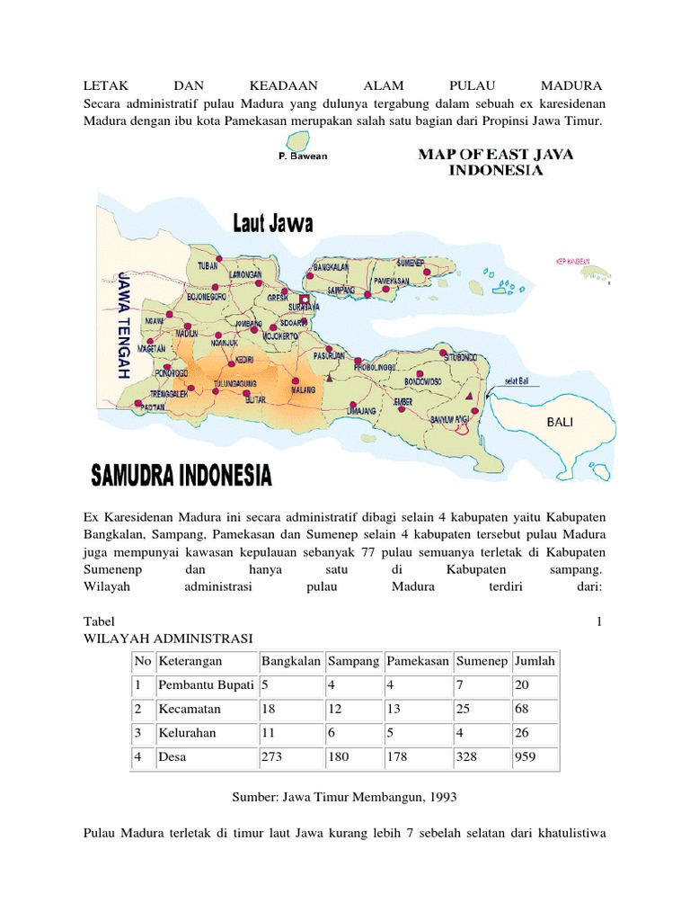 Letak Dan Keadaan Alam Pulau Madura | PDF