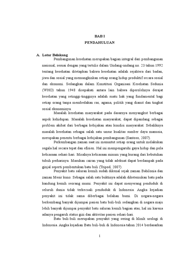 Penyakit Batu Buli-Buli: Definisi dan Penanganan | PDF