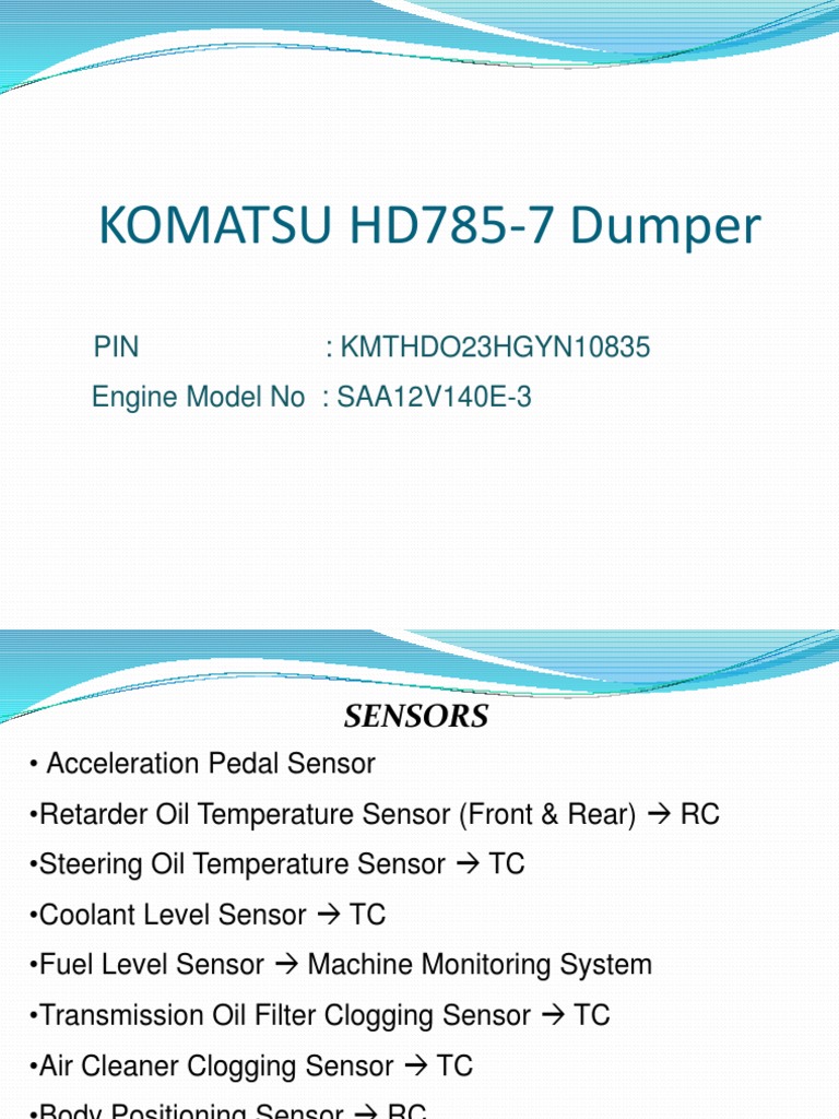 HD785 Sensor Limitations and Fault Code | PDF