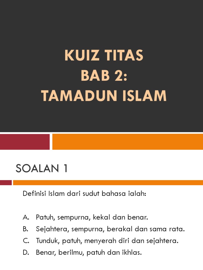 Kuiz Titas-Bab 2 | PDF