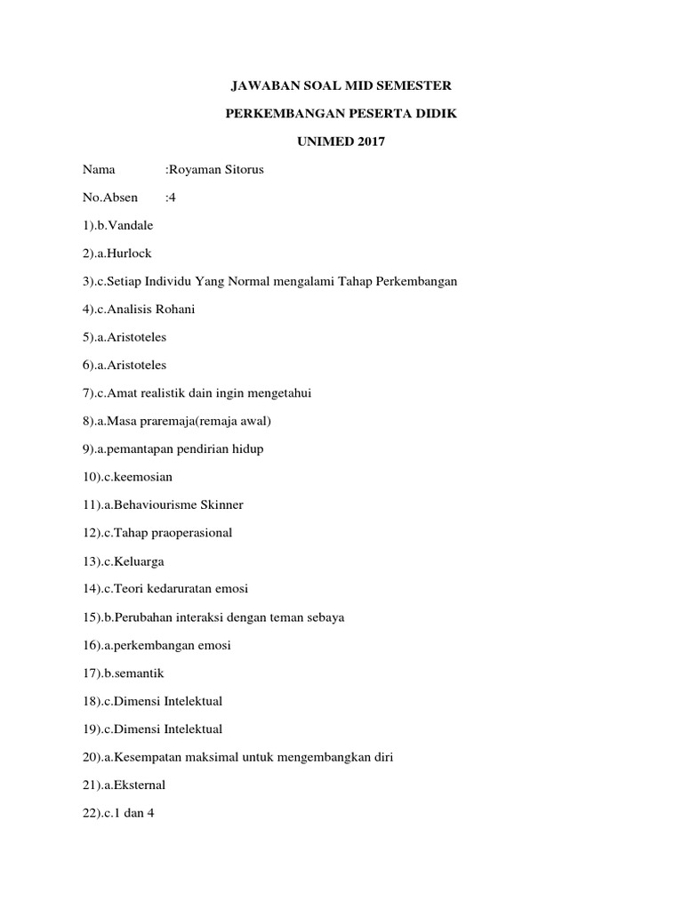 Jawaban Soal PPD | PDF