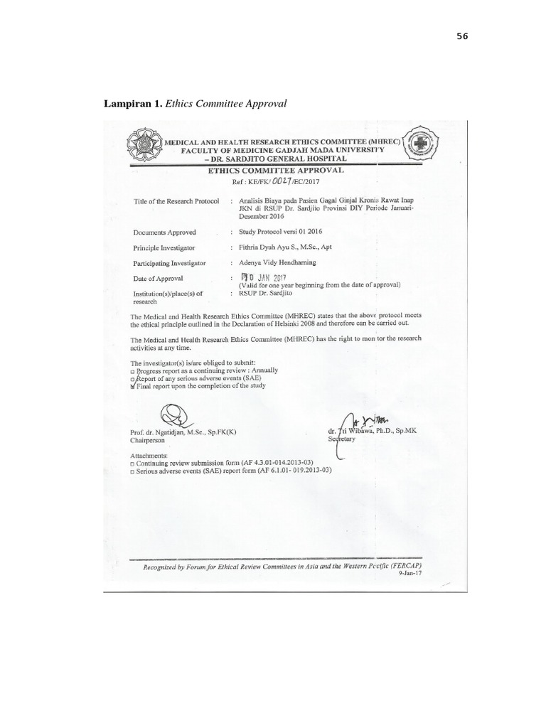 Lampiran 1. Ethics Committee Approval | PDF