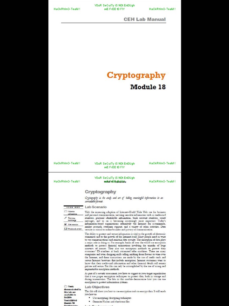 CEHv9 Labs Module 18 Cryptography PDF | PDF