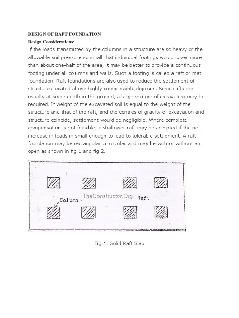 Design of Raft Foundation | PDF | Beam (Structure) | Column