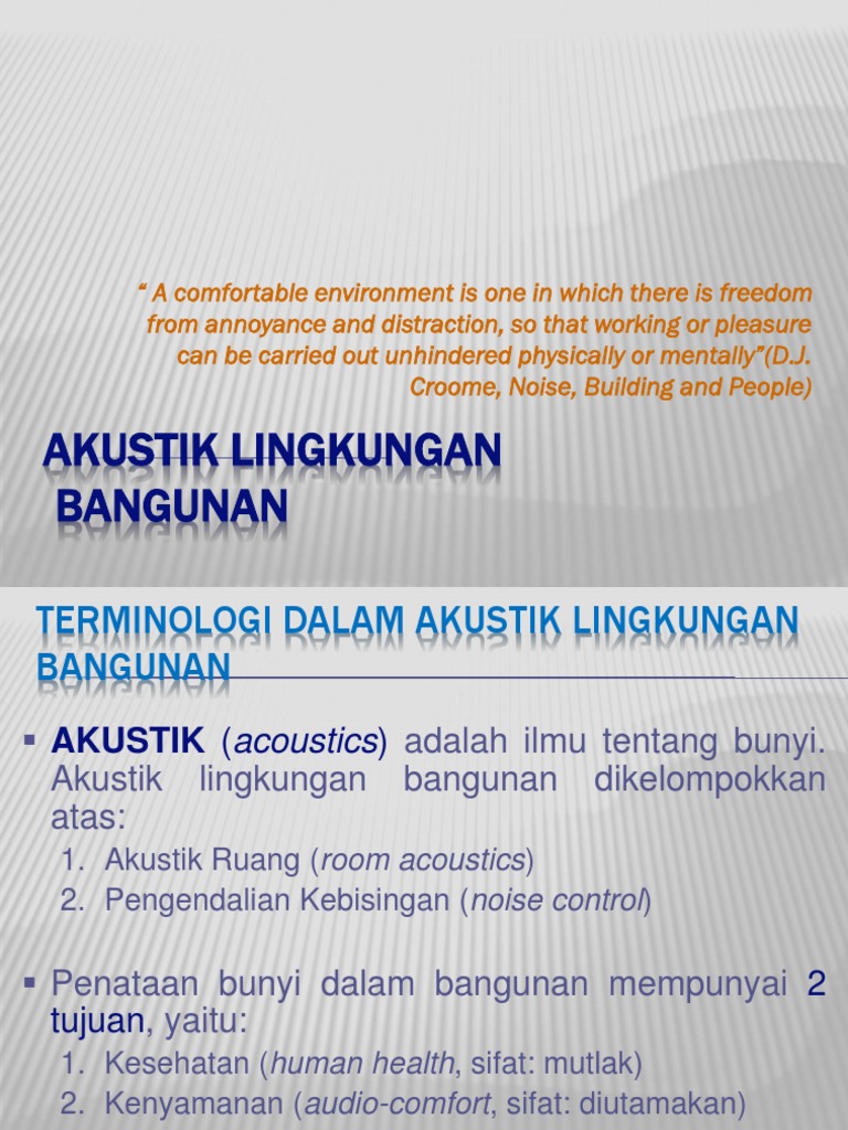 Akustik Bangunan | PDF