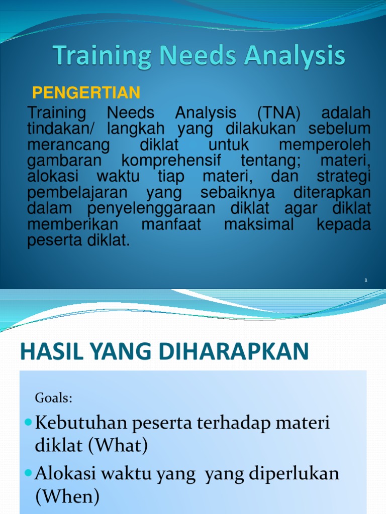 Training Needs Analysis (TNA) | PDF