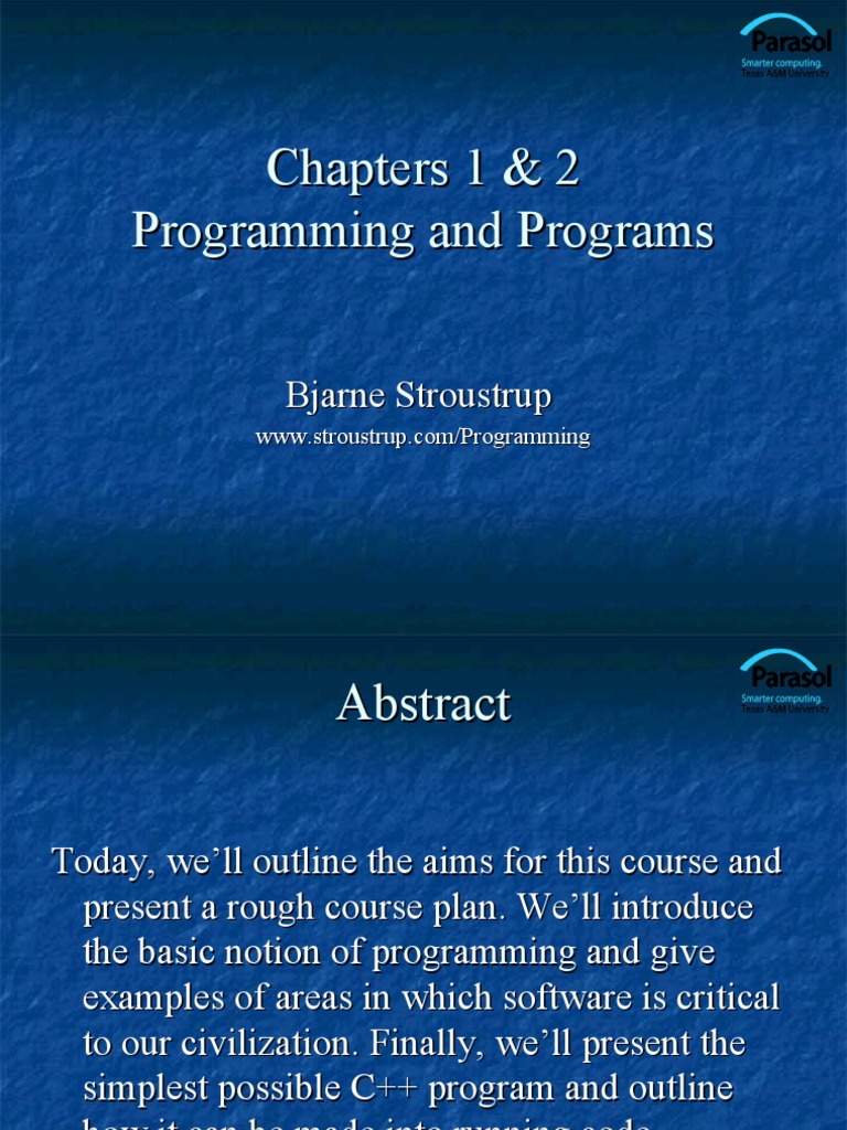 Chapters 1 & 2 Programming and Programs | PDF | Software | C++