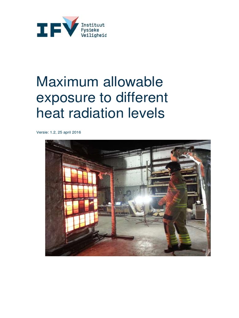 Maximum Allowable Exposure To Different Heat Radiation Levels | PDF ...