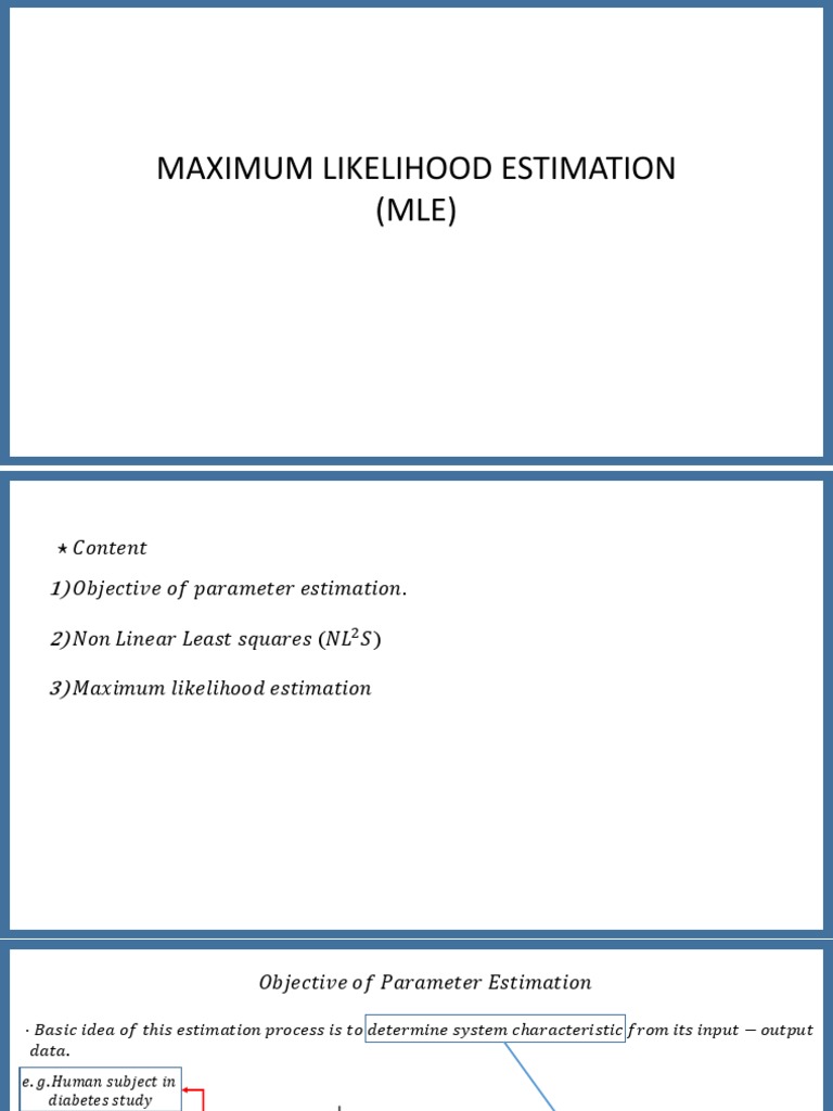 Maximum Likelihood Estimation (MLE) : Type Equation Here.000 | Download ...