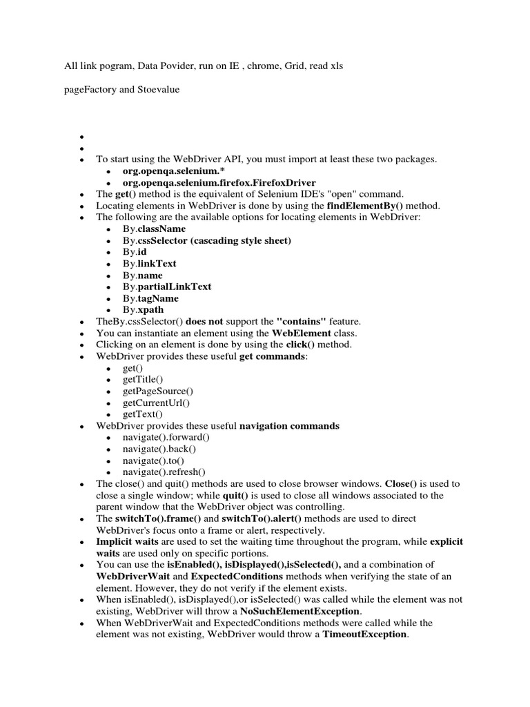 Selenium | Download Free PDF | Selenium (Software) | X Path