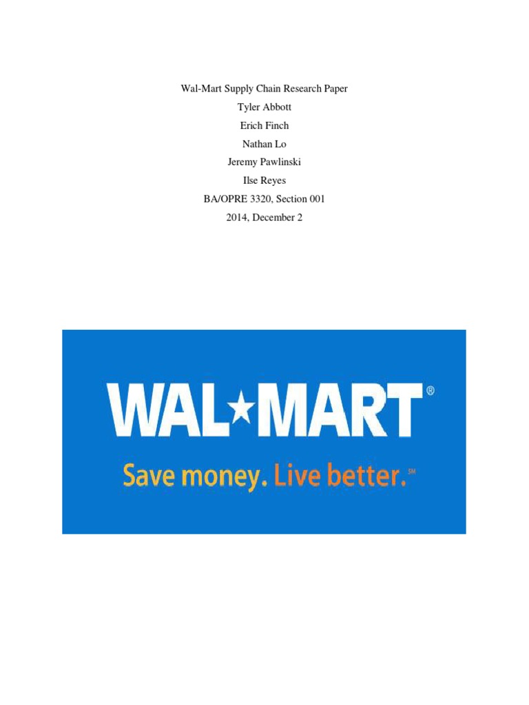 Walmart Scm Project Final Draft Pdf Pdf Walmart Retail
