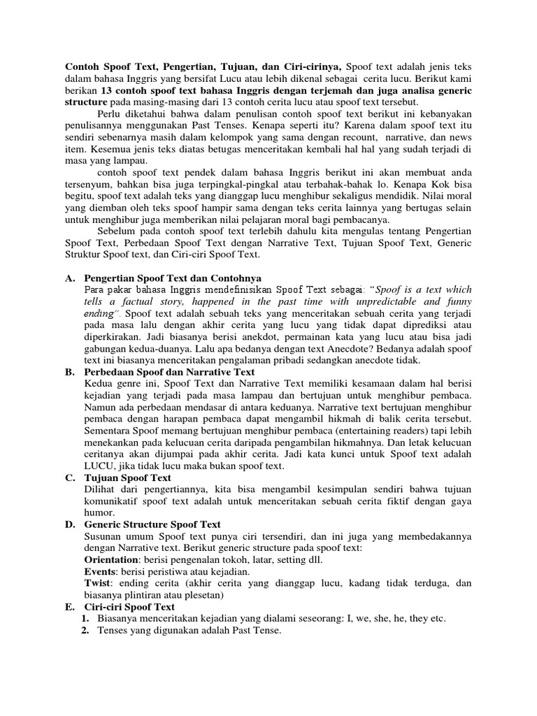 Contoh Spoof Text | PDF