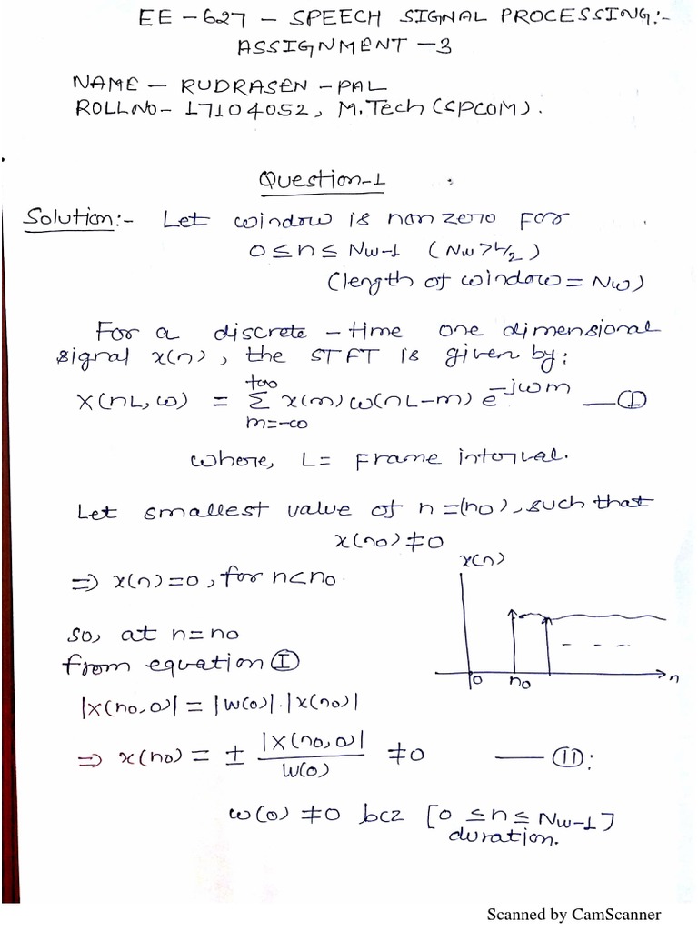 Speech Signal Processing ASSIGNMENT - 3 Date - 10.02.2018 | PDF | Algorithms ...