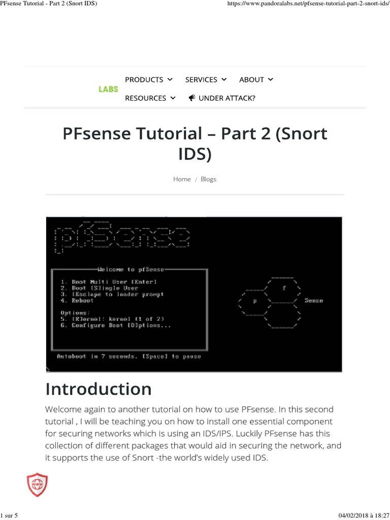 PFsense Tutorial - Part 2 (Snort IDS) | PDF