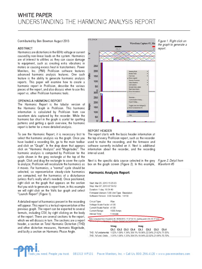 Understanding The Harmonic Analysis Report: White Paper | PDF | Root ...
