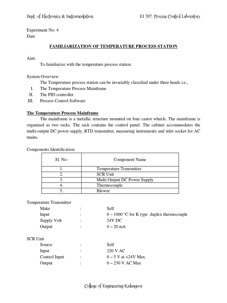 Familiarization of Temperature Process Station | PDF | Analog To Digital Converter | Bit