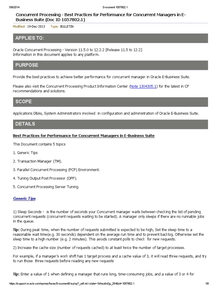 Concurrent Processing Best Practices For Performance For Concurrent