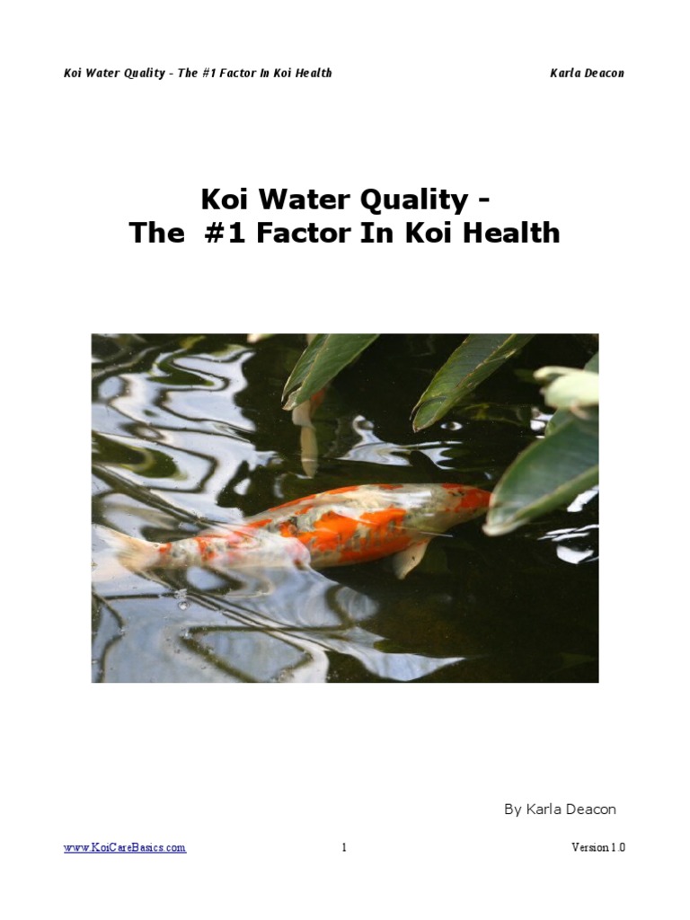 Koi Water Quality | PDF | Nitrate | Water Quality
