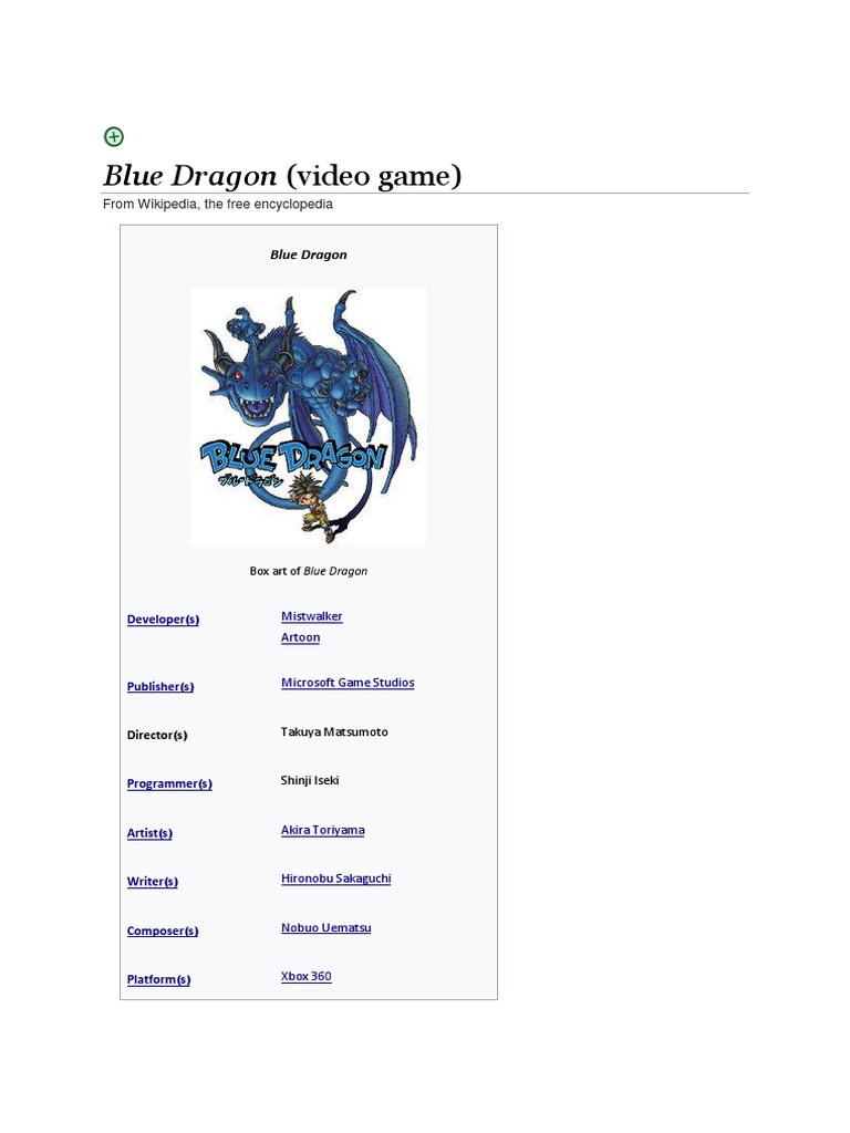 Blue Dragon (Video Game) | PDF | Gaming | Role Playing Video Games