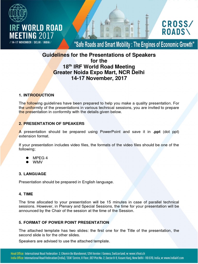 Guidelines For Presentation | PDF | Typefaces | Typography