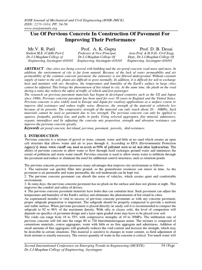 2007-Mechanical and Civil Engineering-Patil | PDF | Road Surface | Concrete