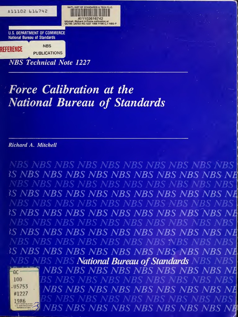 NSB Calibration Force | PDF | National Institute Of Standards And ...