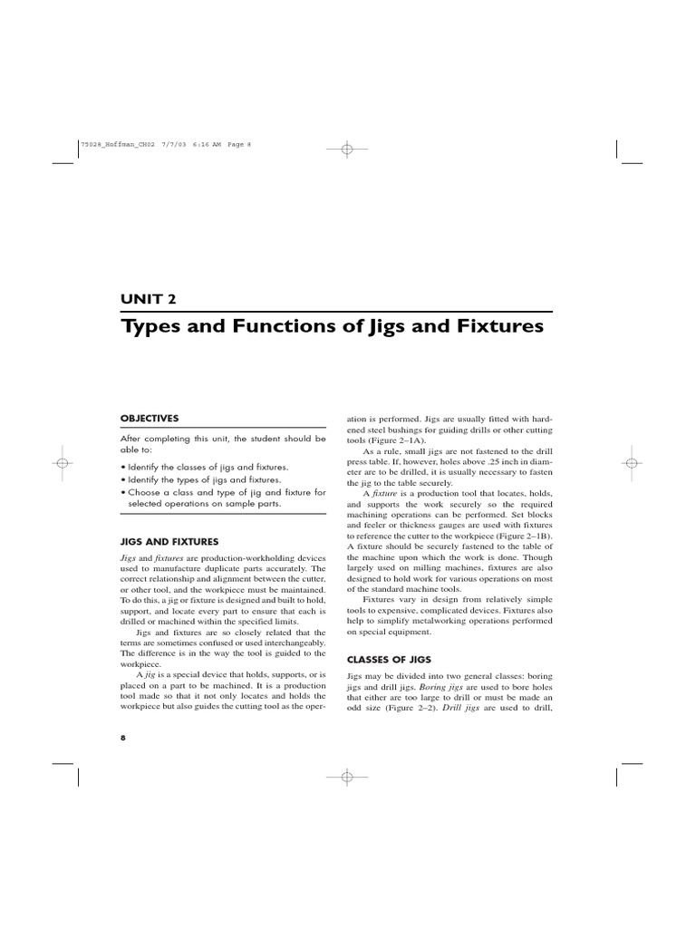 Types of Jigs and Fixtures PDF | PDF | Technology & Engineering