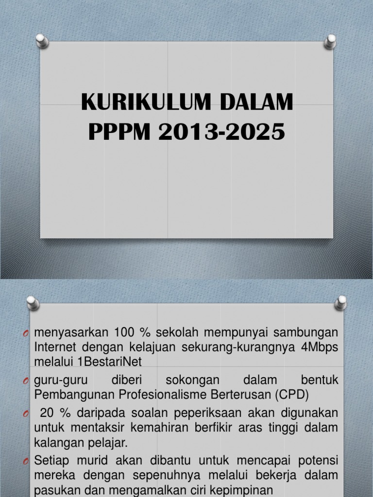 Kurikulum Dalam PPPM 2013-2025 | PDF