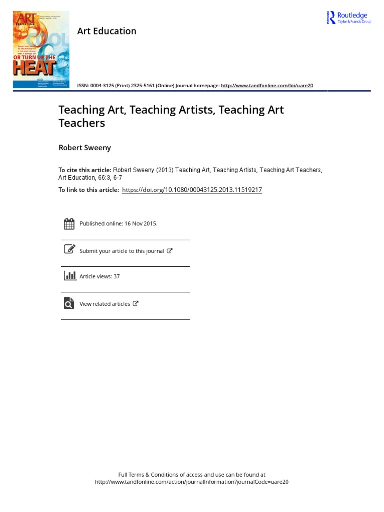 Teaching Art Teaching Artists Teaching Art Teachers | PDF | Visual Arts ...