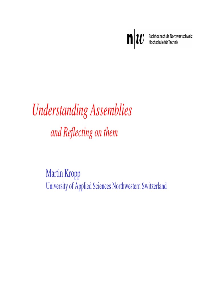 .Net Assemblies & Reflection Guide | PDF | Computing Platforms ...