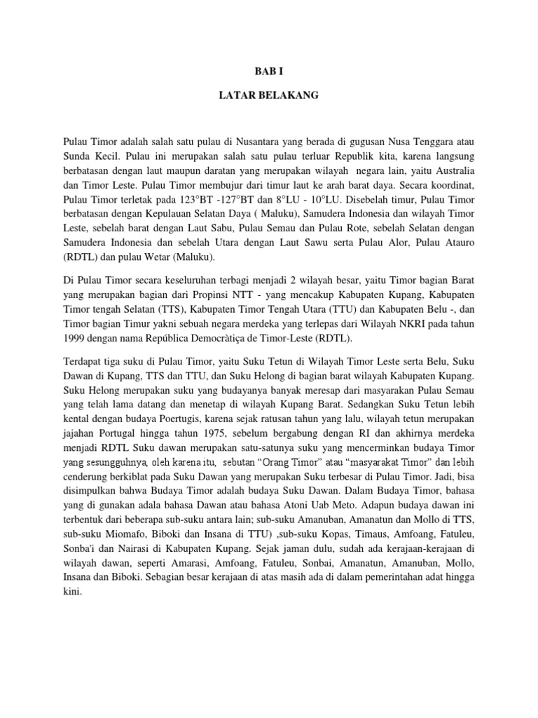 Adat dan Budaya Suku Timor di NTT | PDF | Agama & Spiritualitas