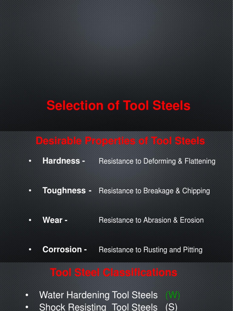 Tool Steel Properties and Comparisons | PDF | Steel | Industrial Processes