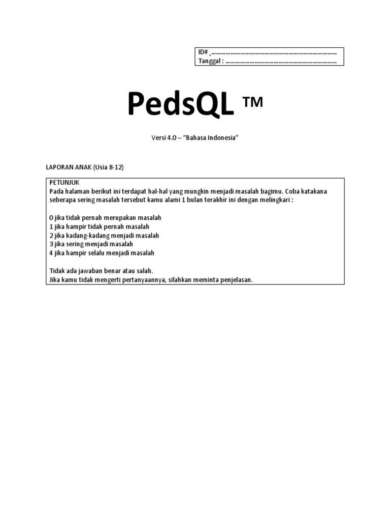 Peds QL | PDF