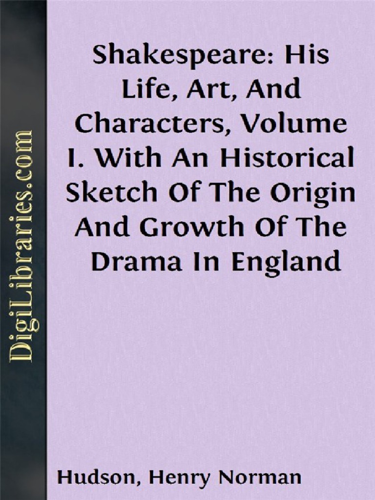 Shakespeare His Life Art and Characters Volume I Wi | PDF | William ...
