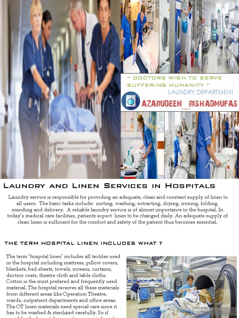 Hospital Laundry Management Overview | PDF | Washing Machine | Laundry