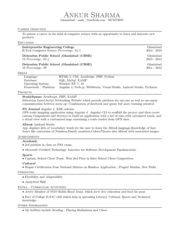 Ankur Sharma | PDF | Application Software | Java Script