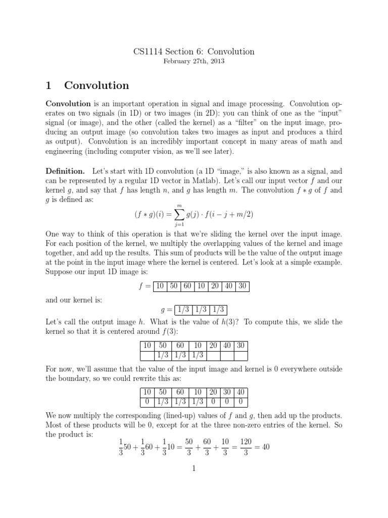 S06 Convolution PDF | PDF | Convolution | Algorithms