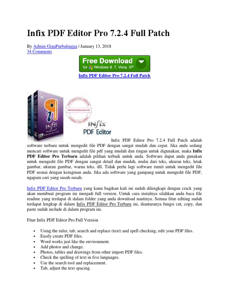 Infix PDF Editor Pro 7.2.4 Full Patch | PDF