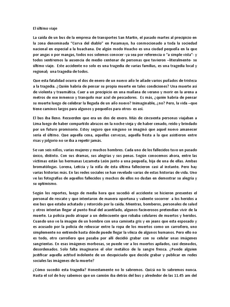 El Último Viaje | PDF | Ocio
